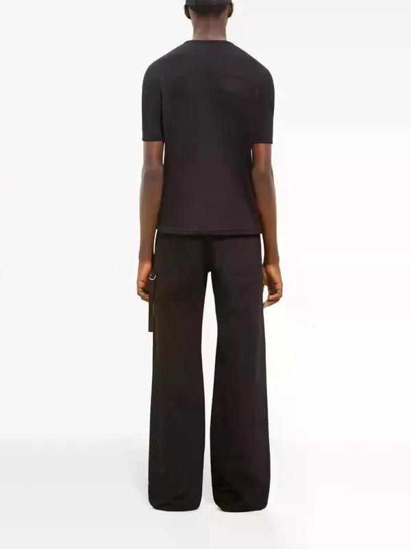 COURREGES Logo-print Mesh T-shirt