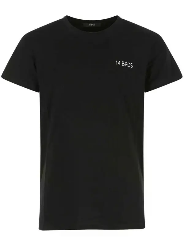 14BROS Printed Cotton T-shirt - Black