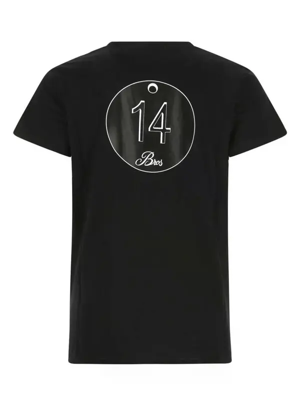 14BROS Printed Cotton T-shirt - Black