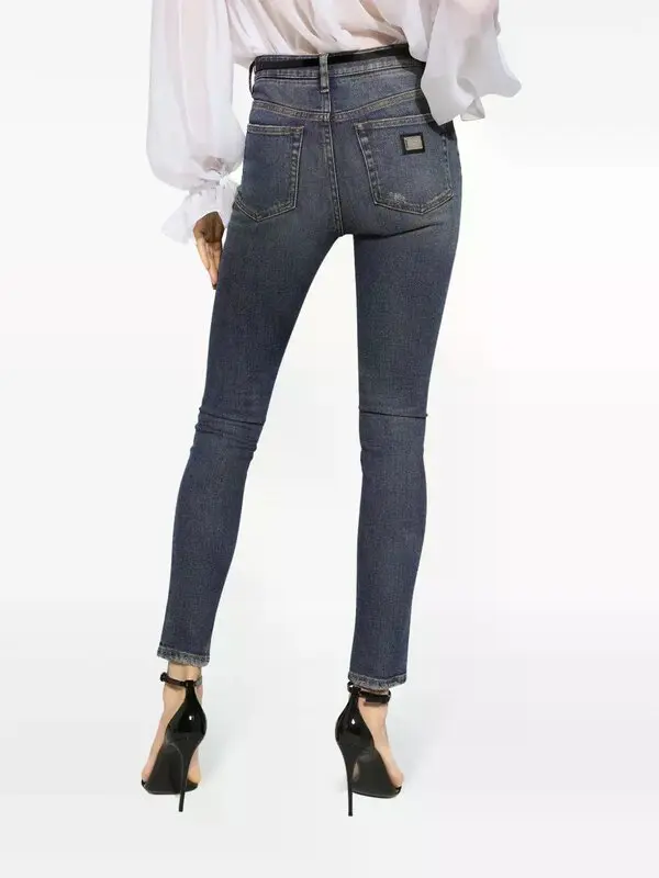 Dolce & Gabbana Audrey Skinny Cropped Jeans - Blue
