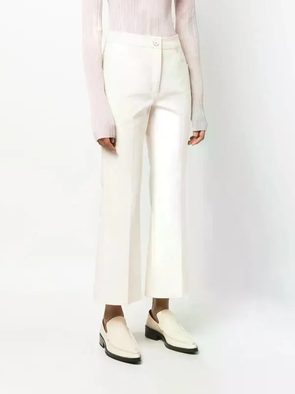 JIL SANDER Pressed Crease Flared Trousers