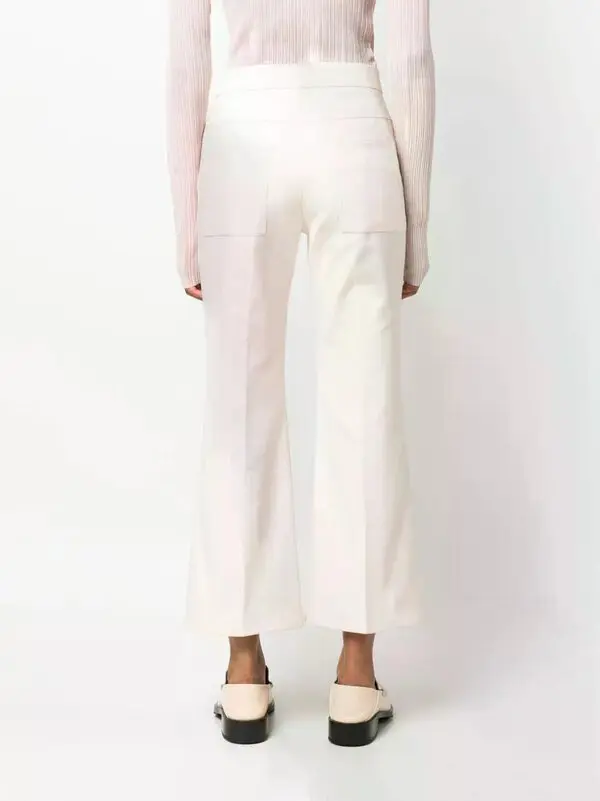 JIL SANDER Pressed Crease Flared Trousers