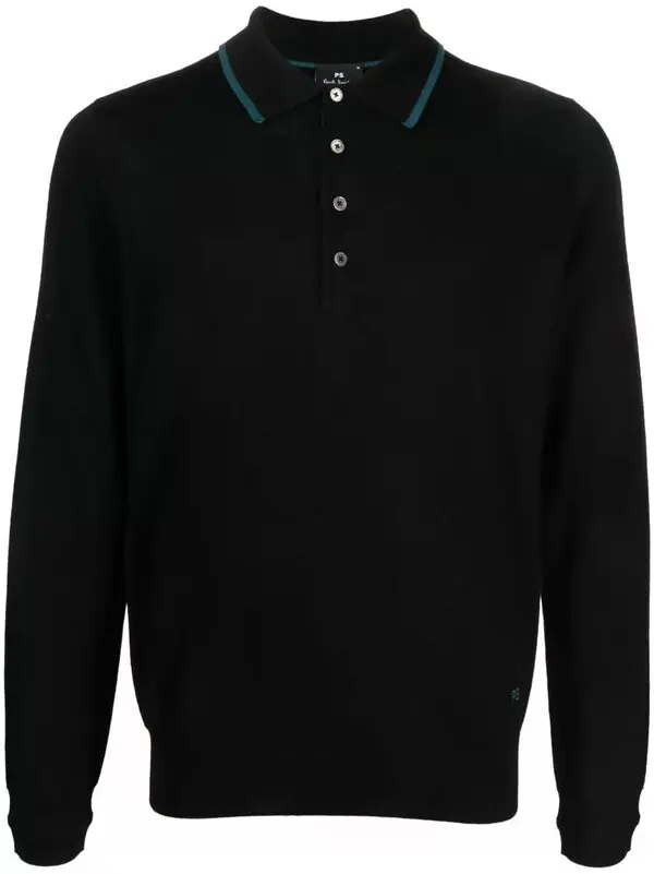 Paul Smith Logo-embroidered Merino Polo Shirt