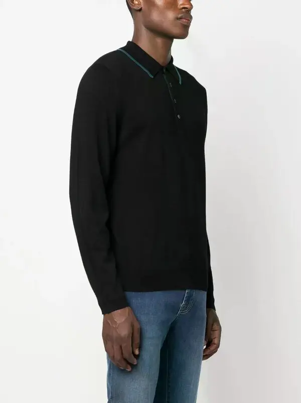 Paul Smith Logo-embroidered Merino Polo Shirt