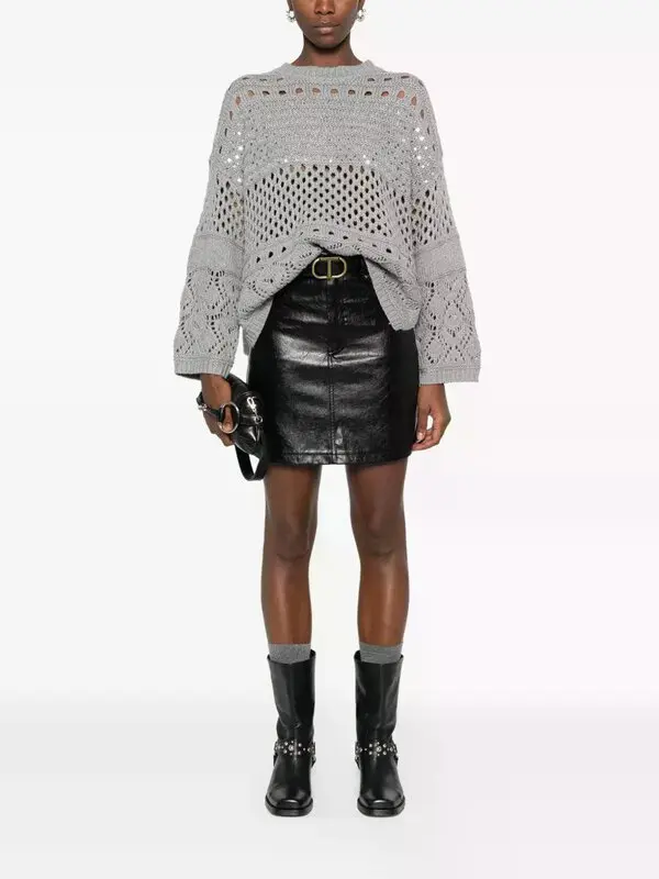 TWINSET Sequinned Open Knit Jumper