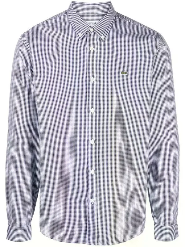 Lacoste Gingham-check Button-down Collar Shirt