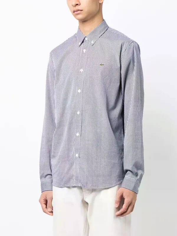 Lacoste Gingham-check Button-down Collar Shirt