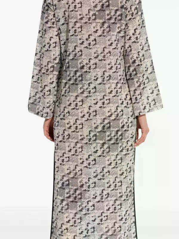 Tory Burch Printed Mandarin Collar Dress