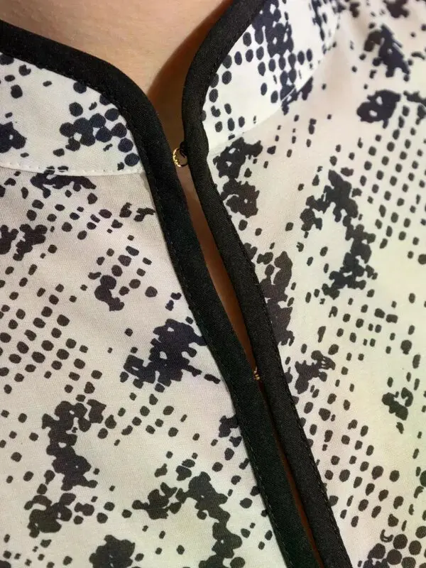 Tory Burch Printed Mandarin Collar Dress