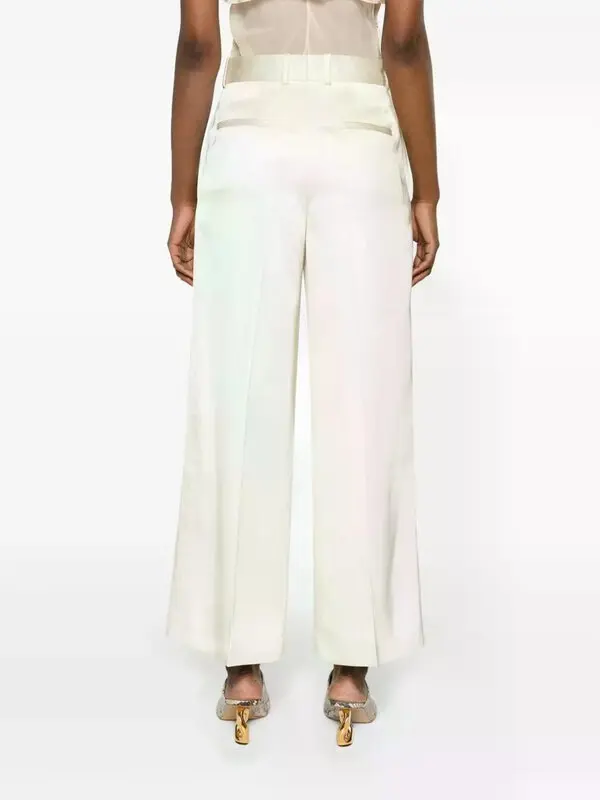 JIL SANDER High-rise Twill Palazzo Trousers