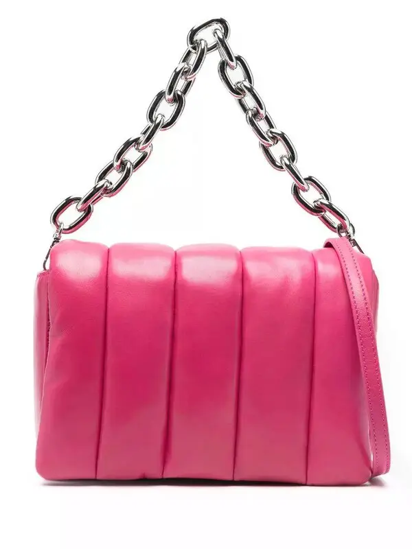 STAND STUDIO Hera Quilted Leather Clutch Bag - Pink