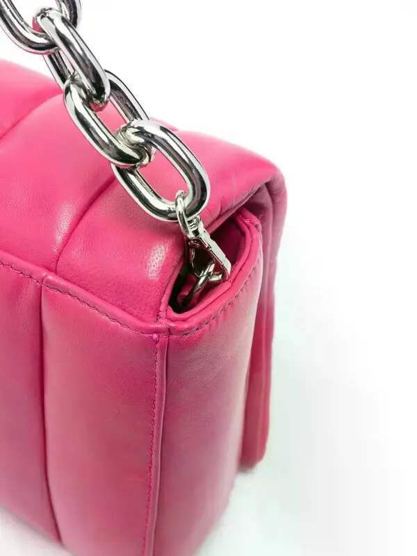 STAND STUDIO Hera Quilted Leather Clutch Bag - Pink