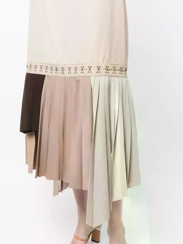 Rokh Sleeveless Pleated Midi Dress