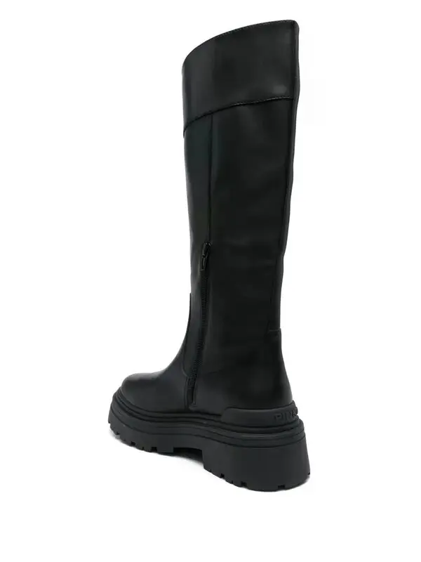 Pinko Love Birds Plaque Knee-high Boots