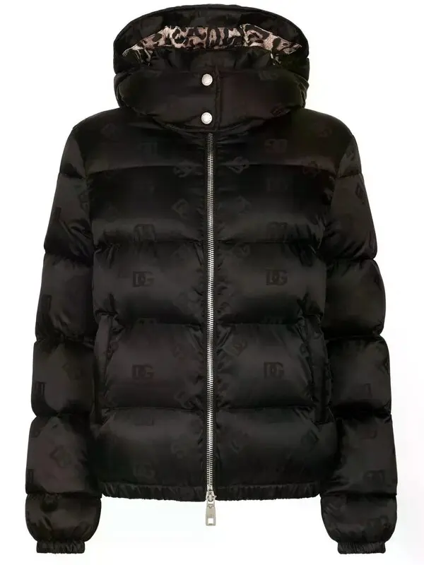Dolce & Gabbana Monogram Jacquard Down Puffer Jacket