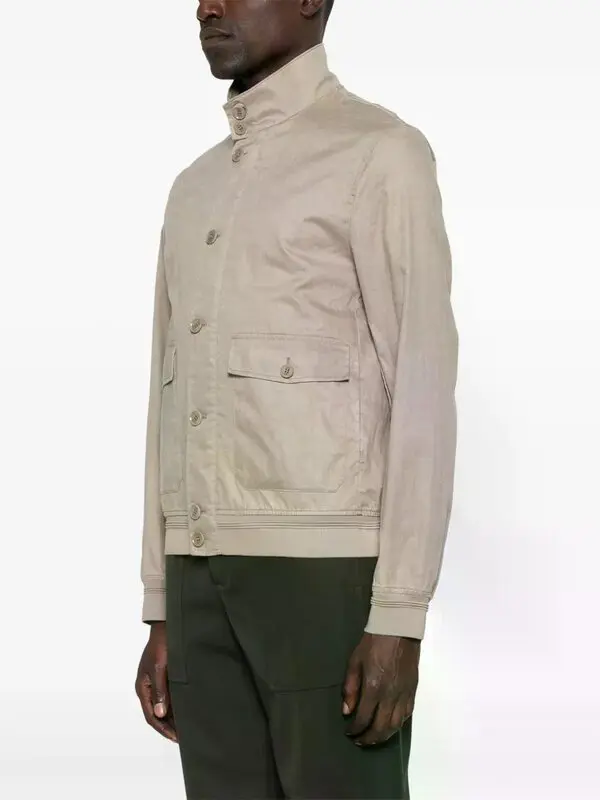 DUNO Sand Beige Stand-up Collar Jacket
