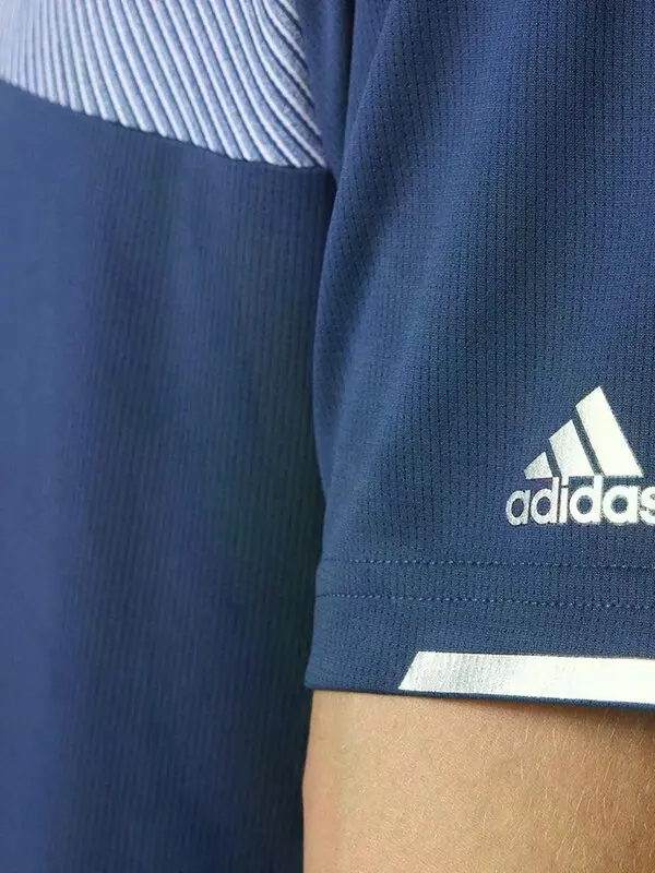 Adidas Climachill Heather Block Golf Polo Shirt - Blue