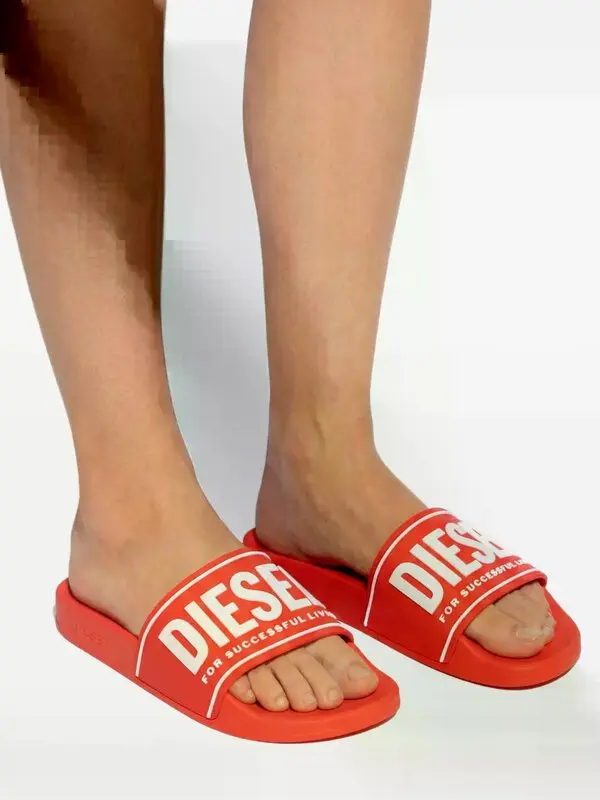 DIESEL® Logo Embossed Rubber Slides