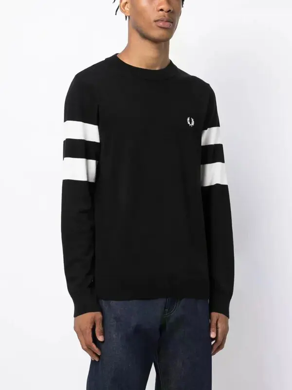 Fred Perry Ringer Embroidered Cotton Sweatshirt