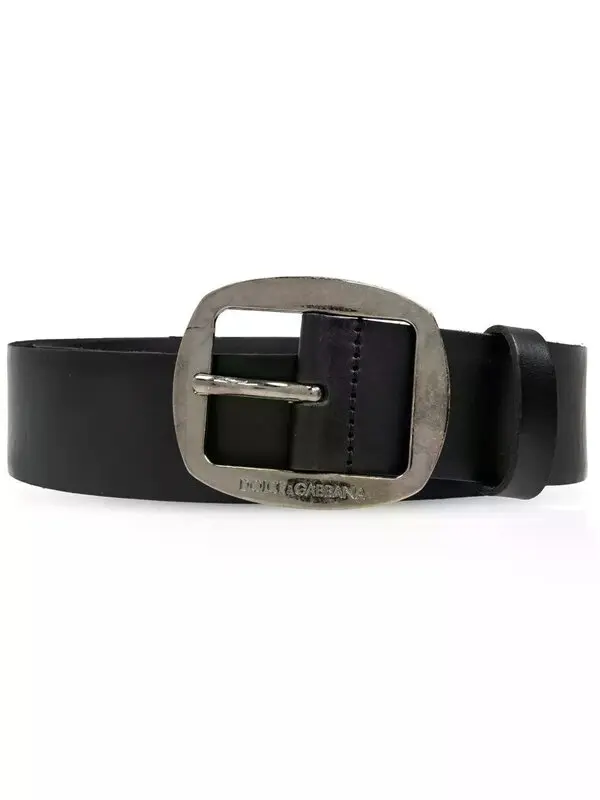 Dolce & Gabbana Calf Leather Belt - Black