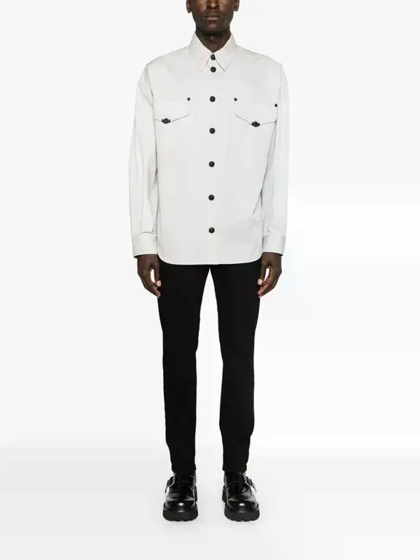 Versace Press-stud Cotton Shirt