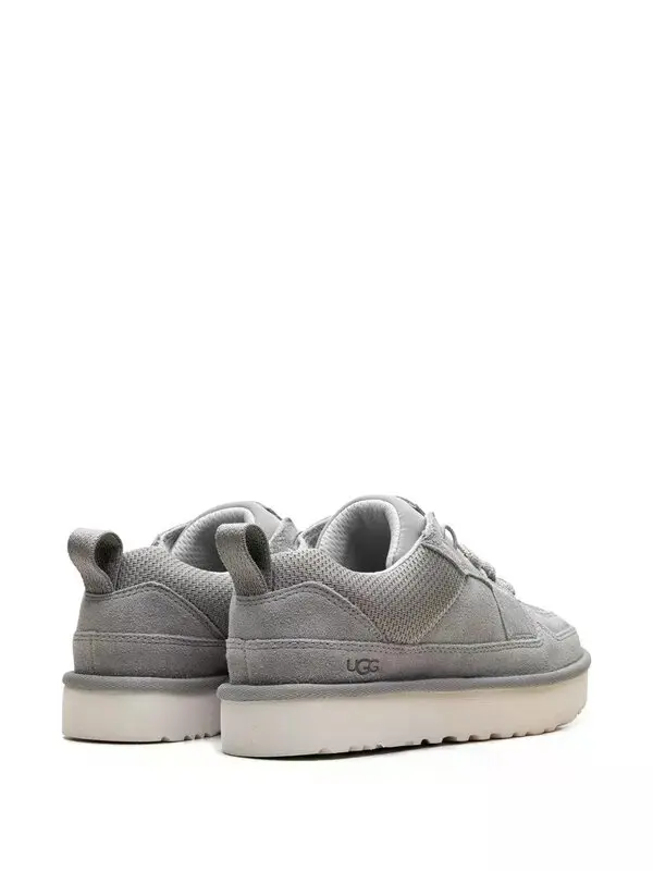 UGG Lowmel Lo Campfire Suede Lace Up Sneakers - Grey