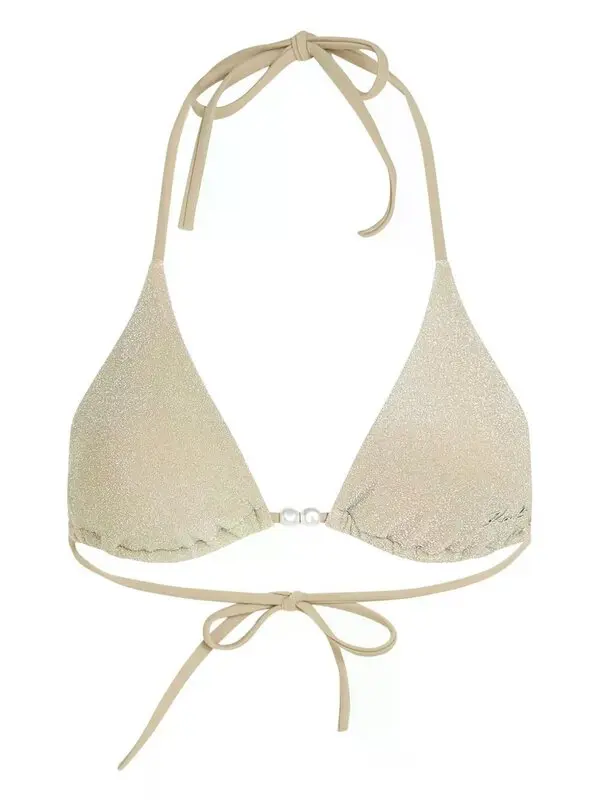 Karl Lagerfeld Triangle-cup Bikini Top