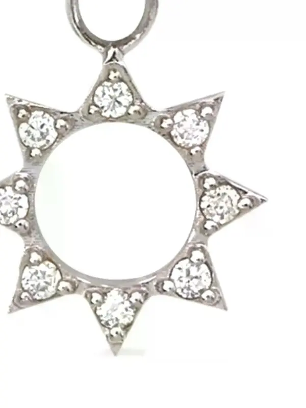 LARK & BERRY 9kt White Gold Sun Diamond Charm - Silver