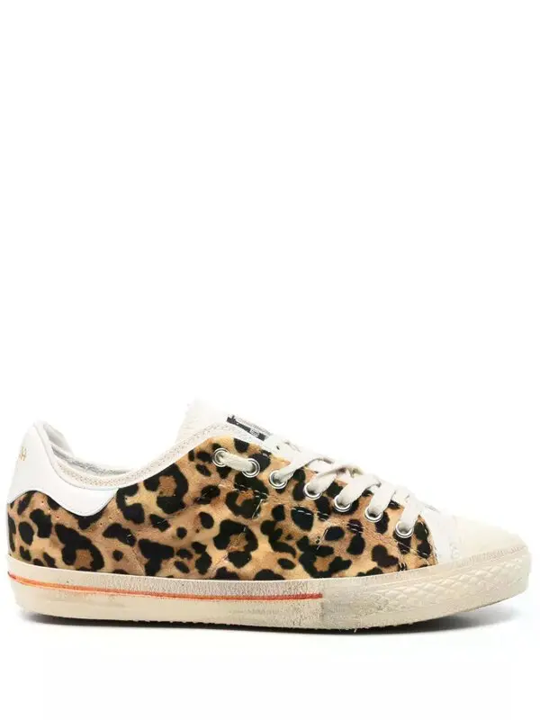 HIDNANDER Starless Leopard Print Lace-up Sneakers
