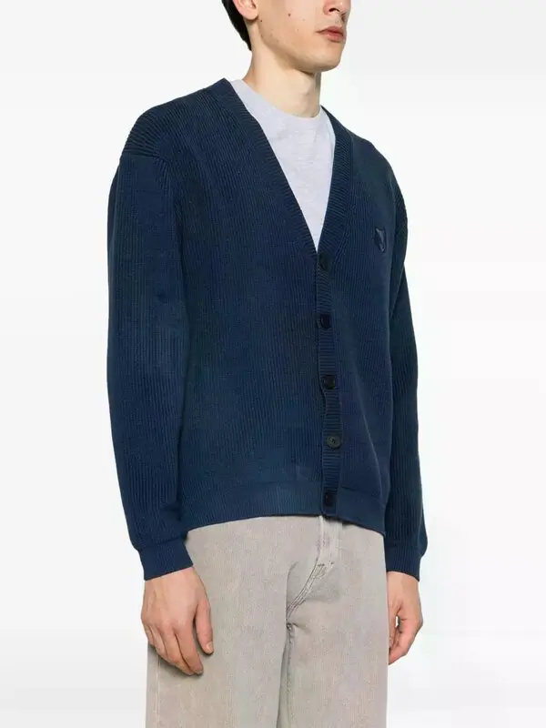 Maison Kitsuné Fox Head Patch V-neck Cardigan