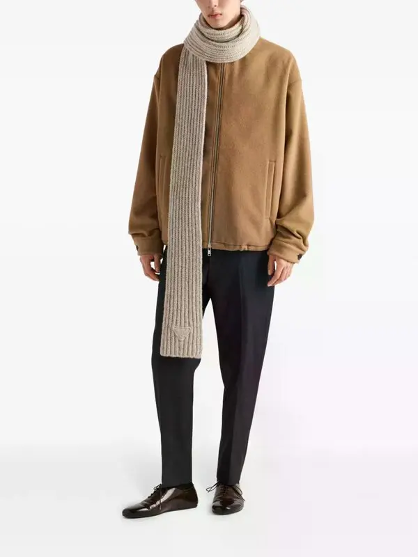 Prada Camel Hair Hoodie Jacket