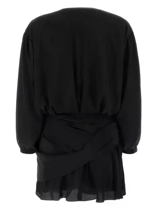 Balenciaga V-neck Silk Minidress