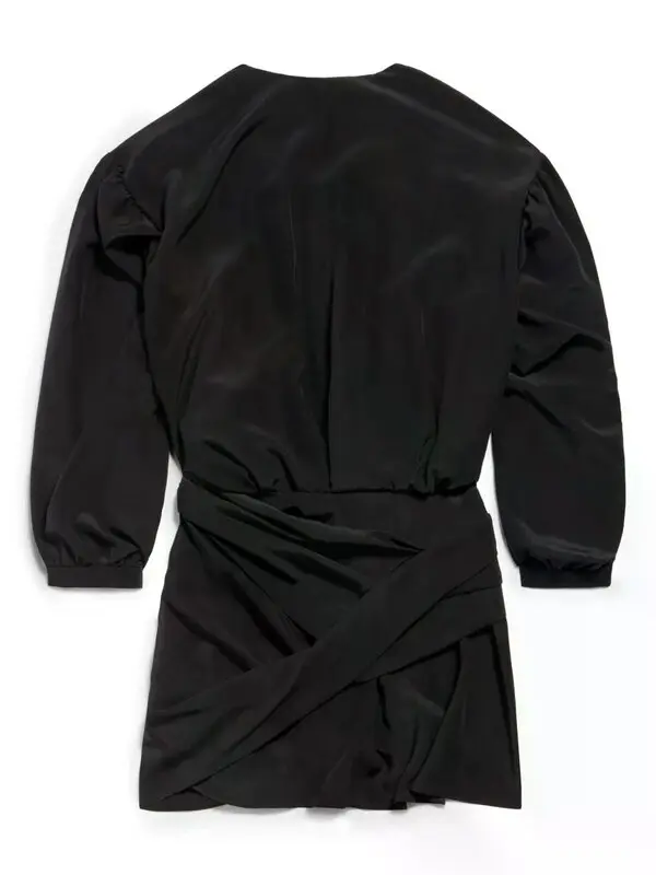 Balenciaga V-neck Silk Minidress
