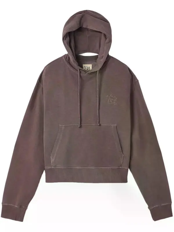 Camper Organic Cotton Hoodie With Embroidered Logo - Brown