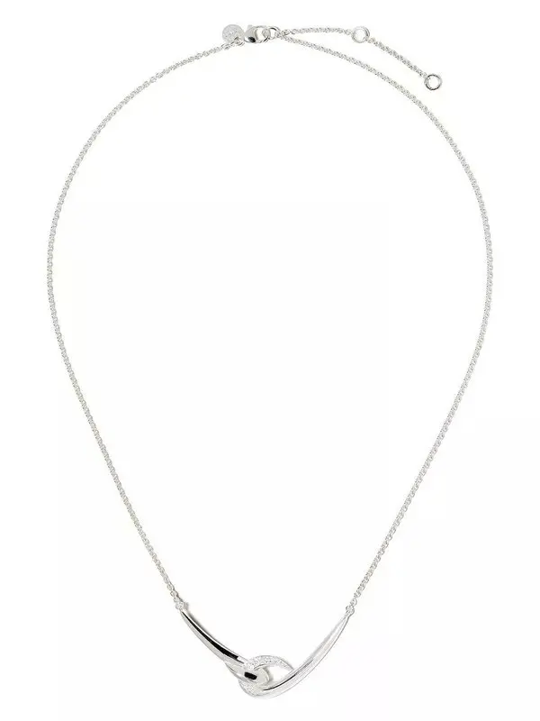 SHAUN LEANE Hook Diamond Necklace - Silver