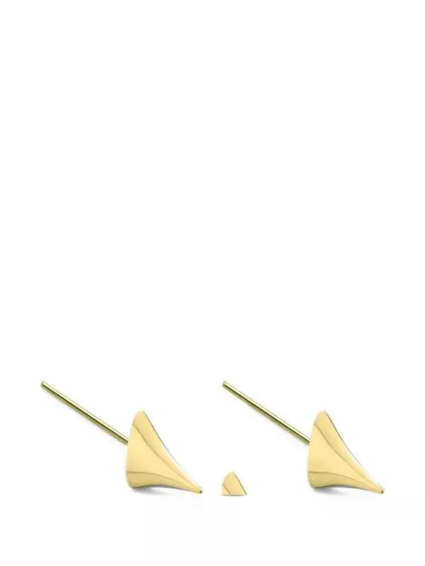 SHAUN LEANE Rose Thorn Small Stud Earrings In Yellow Gold Vermeil - Metallic
