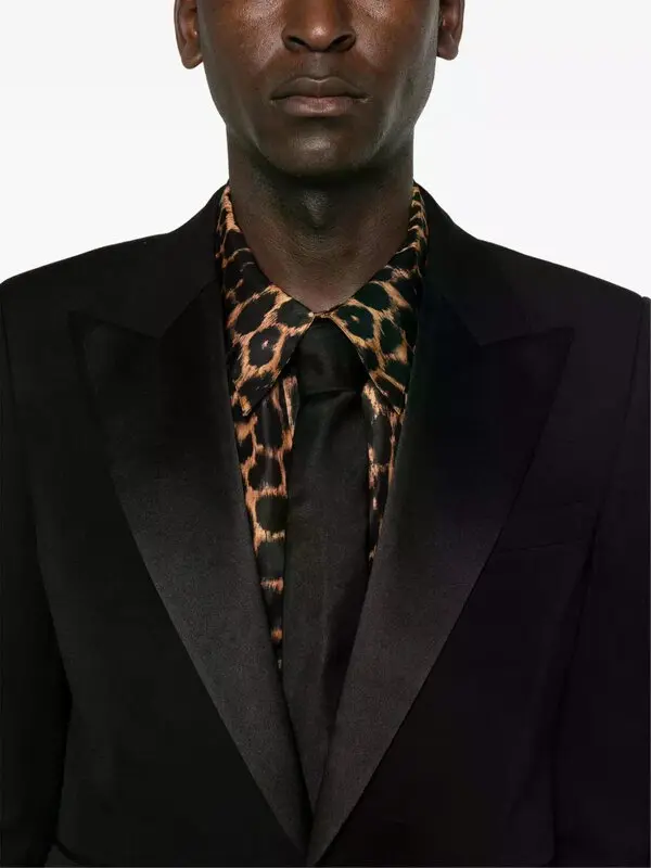 Saint Laurent Tuxedo Jacket In Grain De Poudre