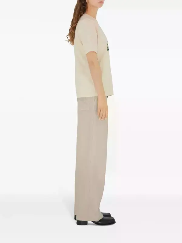 Burberry Daisy Logo Cotton T-shirt - Neutrals
