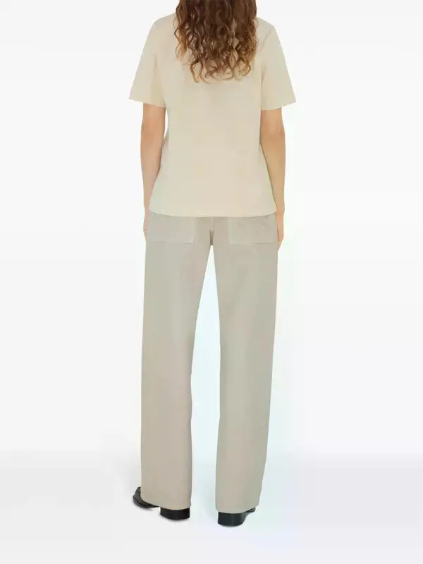 Burberry Daisy Logo Cotton T-shirt - Neutrals