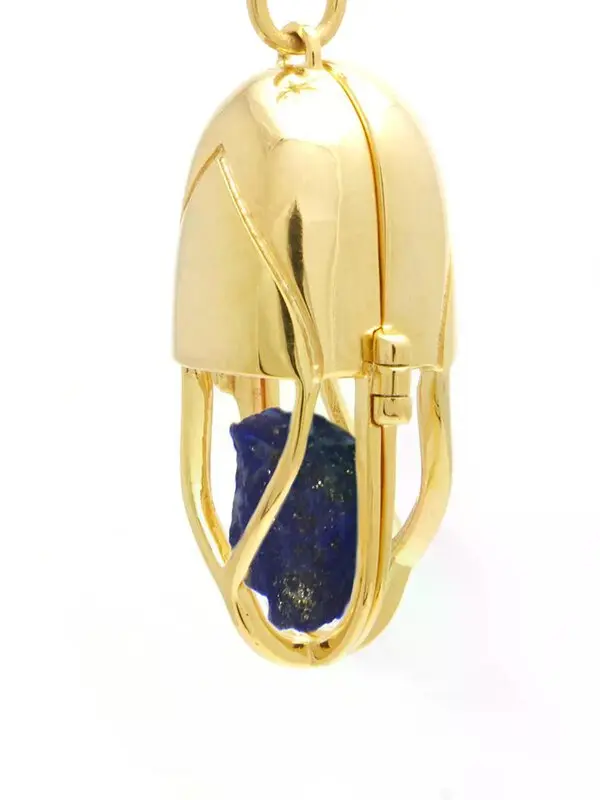 CAPSULE ELEVEN Recycled Plated Sterling Silver Lapis Lazuli Pendant Necklace