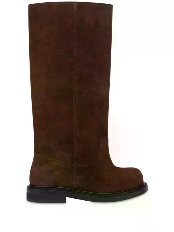 Moschino Olivia Suede Knee-high Boots - Brown