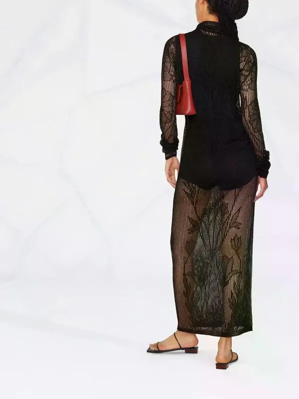 Dsquared2 Open-knit Long-sleeve Dress
