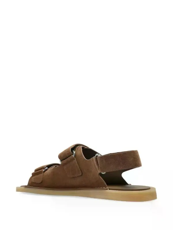 Dolce & Gabbana Touch-strap Leather Sandals - Brown