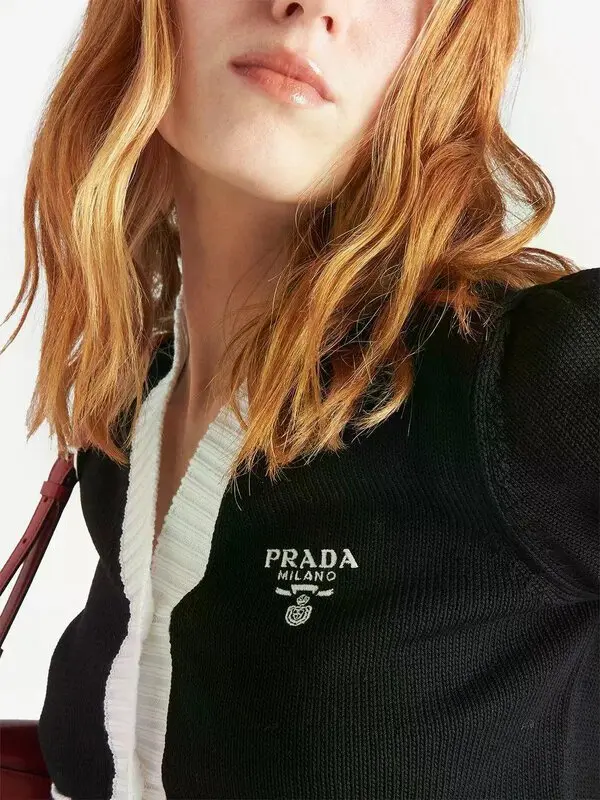 Prada Cropped Cotton Cardigan