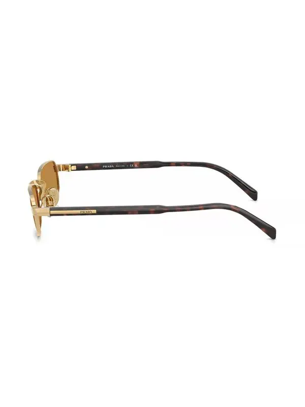 Prada Rectangle Frame Sunglasses - Gold