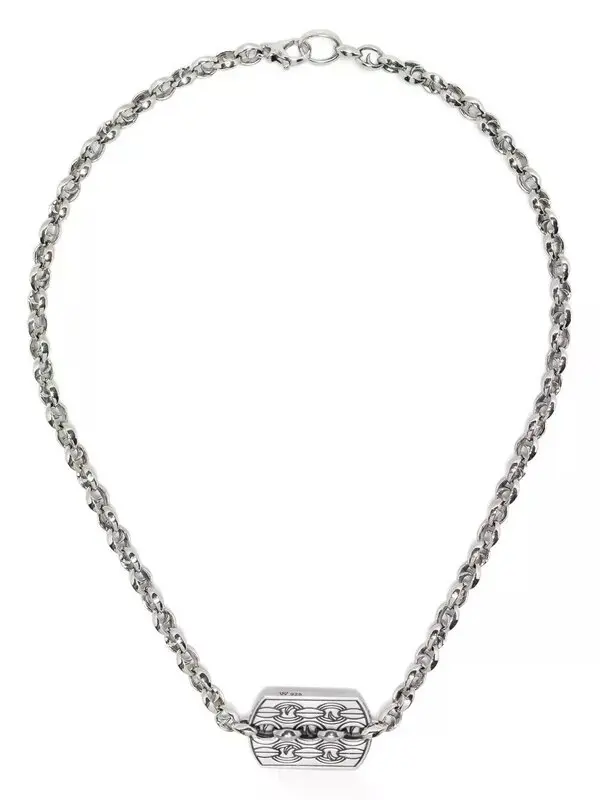 Stephen Webster Sterling Inline Razer Tag Necklace - Silver