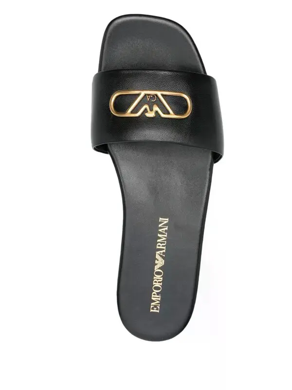Emporio Armani Logo Plaque Slides