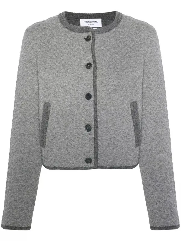Thom Browne Herringbone 3d-knit Cardigan