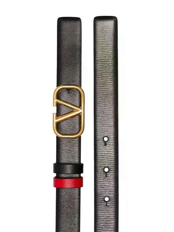 Valentino Garavani Reversible Vlogo Signature Belt In Glossy Calfskin 20 Mm