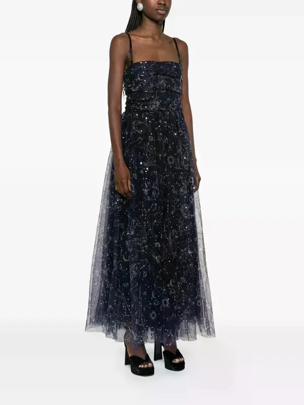 Staud Bettina Midi Dress With Sequin Detailing